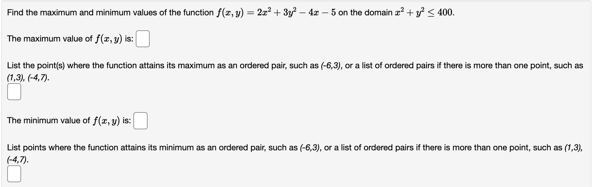 Solved Find the maximum and minimum values of the function | Chegg.com