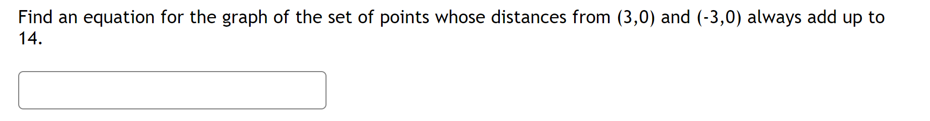 Solved Find an equation for the graph of the set of points | Chegg.com