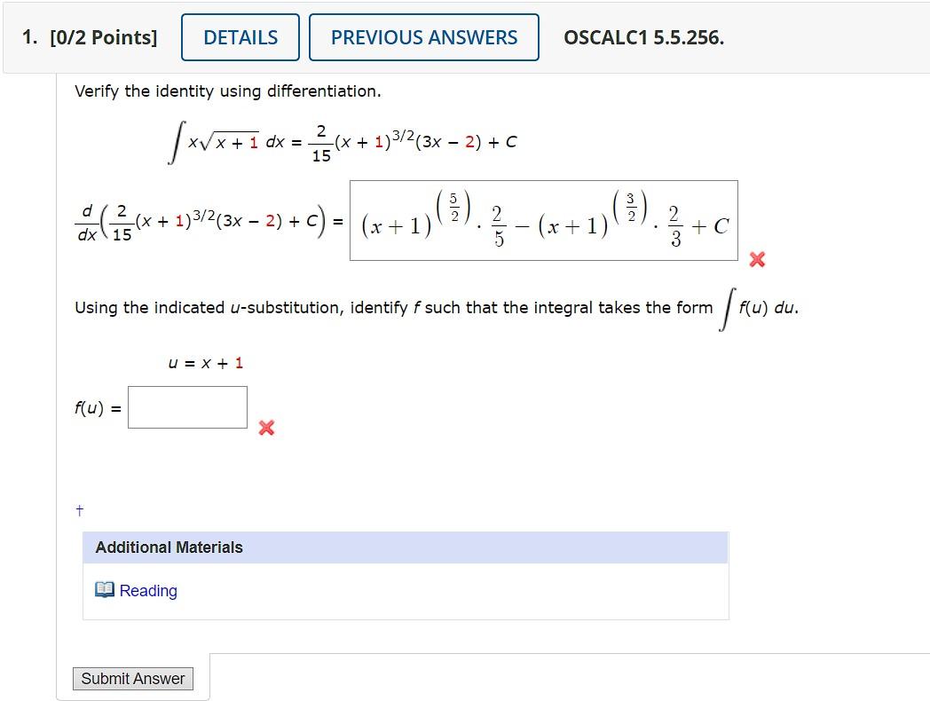 Solved Verify the identity using differentiation. | Chegg.com