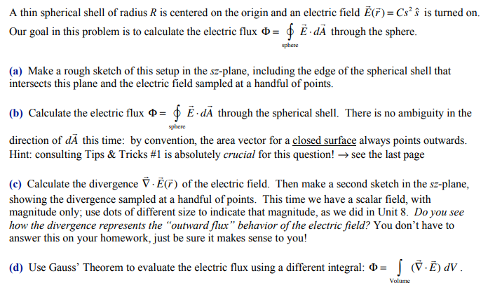 Solved A thin spherical shell of radius R is centered on the | Chegg.com