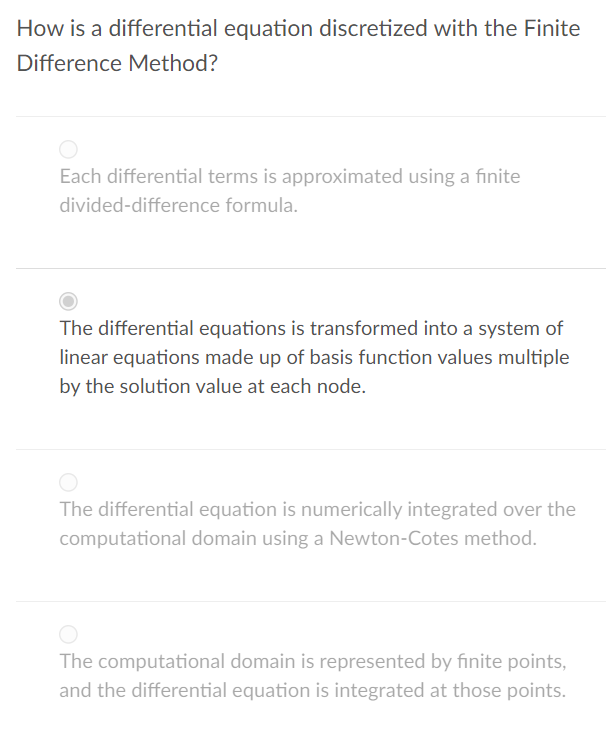 Solved How is a differential equation discretized with the | Chegg.com