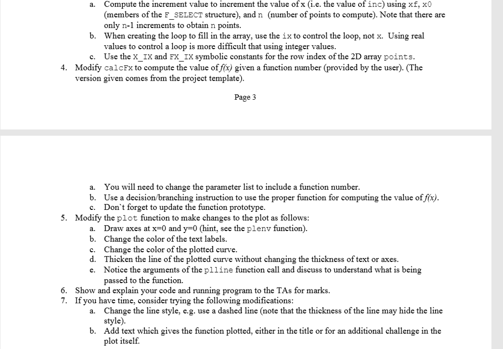 C. Exercise: Plotting Functions (60 marks) Plotting | Chegg.com