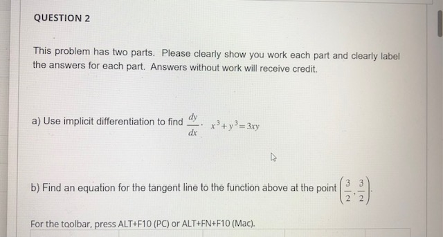 Solved This problem has two parts. Please clearly show you | Chegg.com