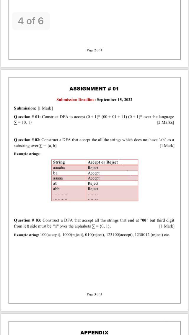 Solved ASSIGNMENT # 01 Submission Deadline: September 15, | Chegg.com