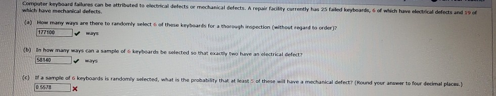 Solved Computer keyboard failures can be attributed to | Chegg.com
