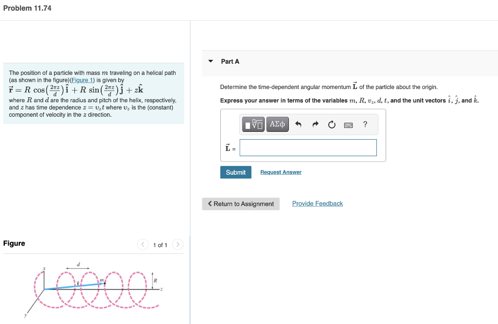 Solved The position of a particle with mass m traveling on a | Chegg.com
