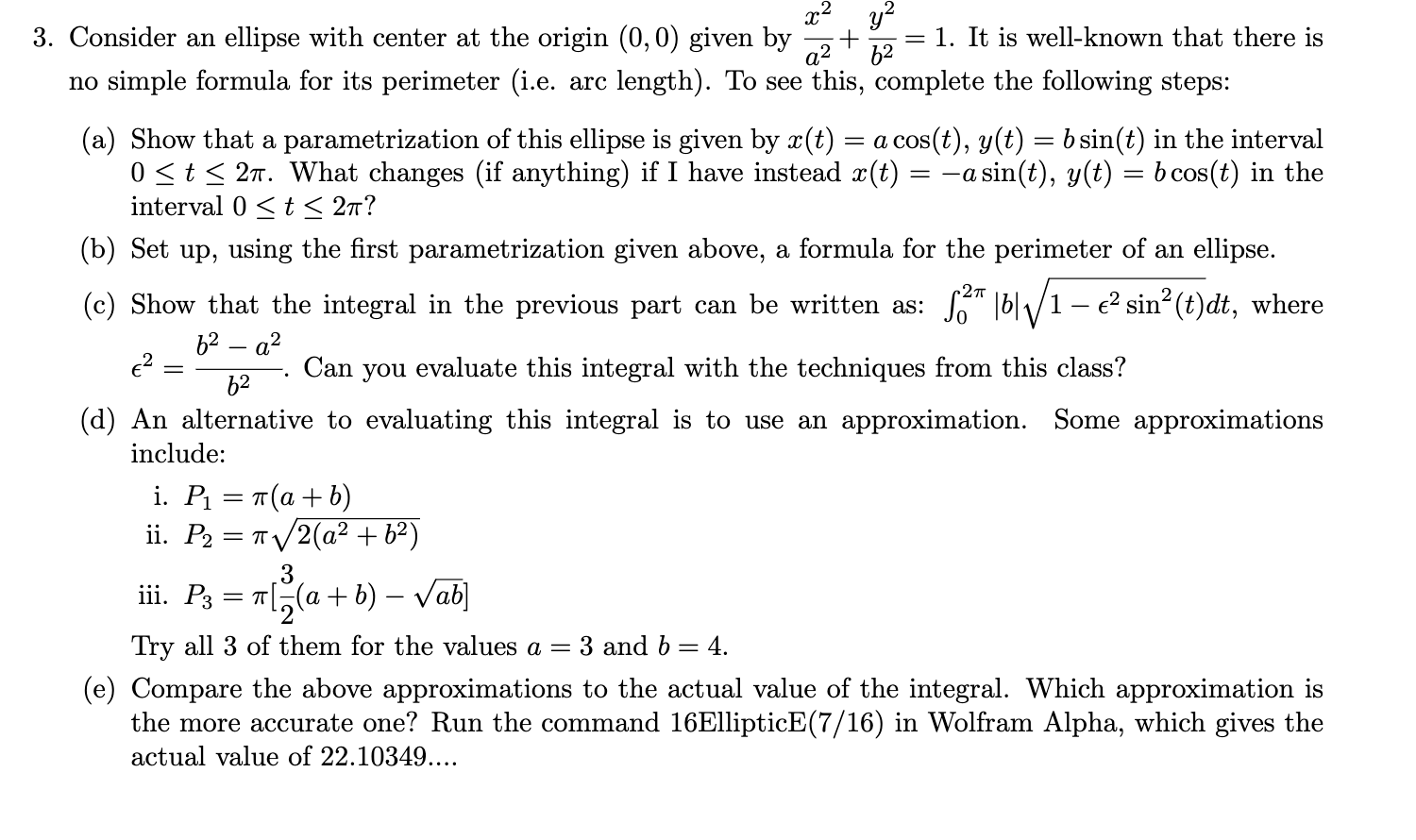 Solved Consider an ellipse with center at the origin (0,0) | Chegg.com