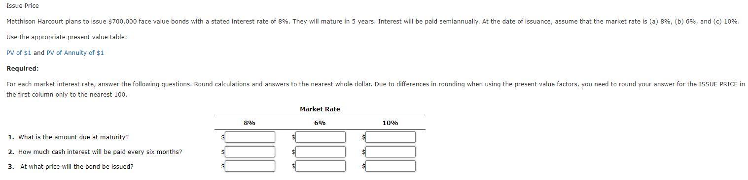 Solved Use the appropriate present value table: PV of $1 and | Chegg.com