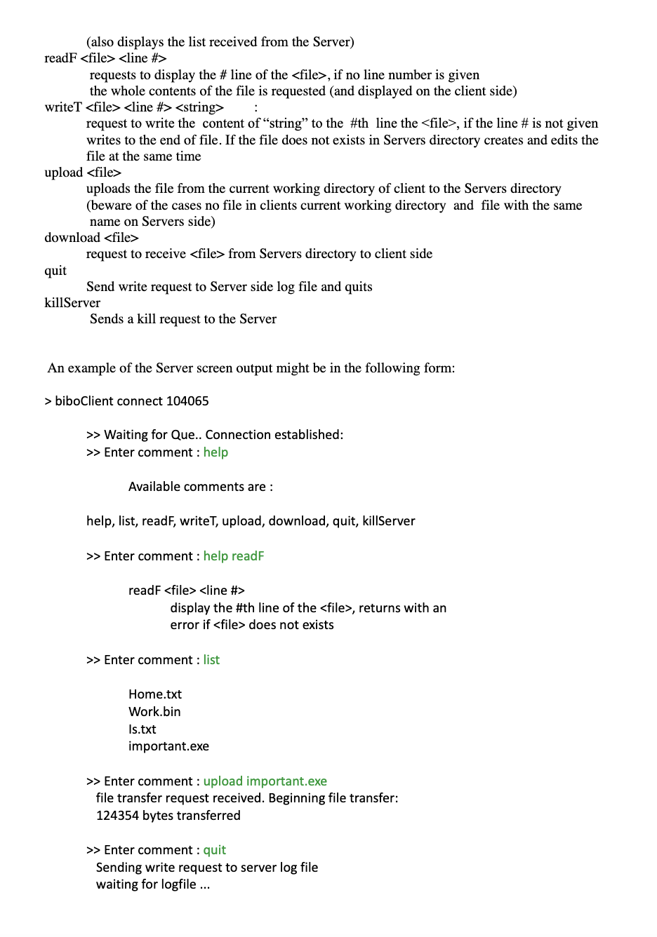 Solved Please write client side and server side programs in | Chegg.com