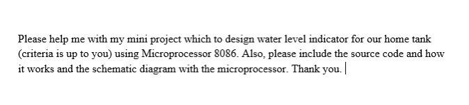 Solved Please help me with my mini project which to design | Chegg.com