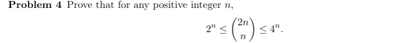 Solved Problem 4 Prove that for any positive integer n, | Chegg.com