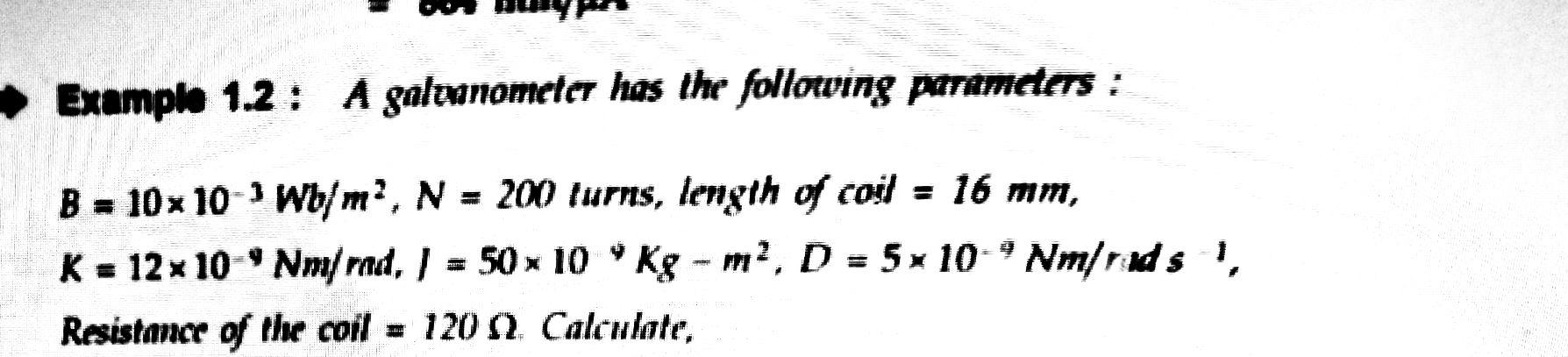 Solved deflection of galvanometer in radians and in mm when | Chegg.com