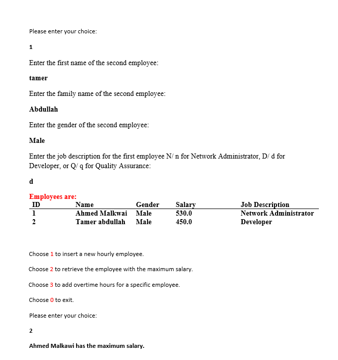Solved Q1) 1- Write a Java class Employee for dealing with | Chegg.com