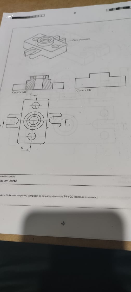 Solved Given the top view, complete the drawings of the cuts | Chegg.com