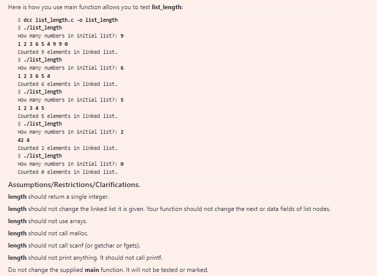 Solved Find the length of a Linked List For this exericse, | Chegg.com