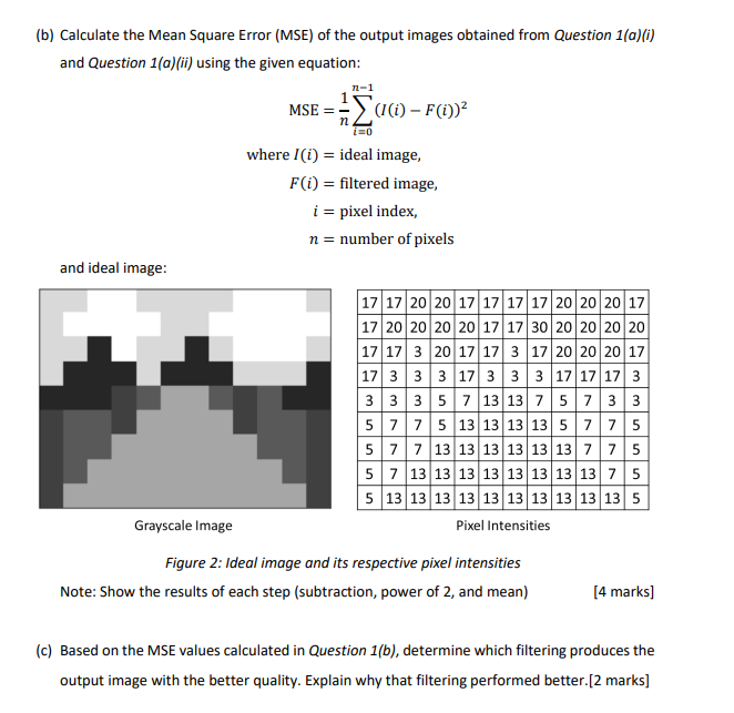 Question 1 ( 10 marks) Grayscale Image Pixel | Chegg.com