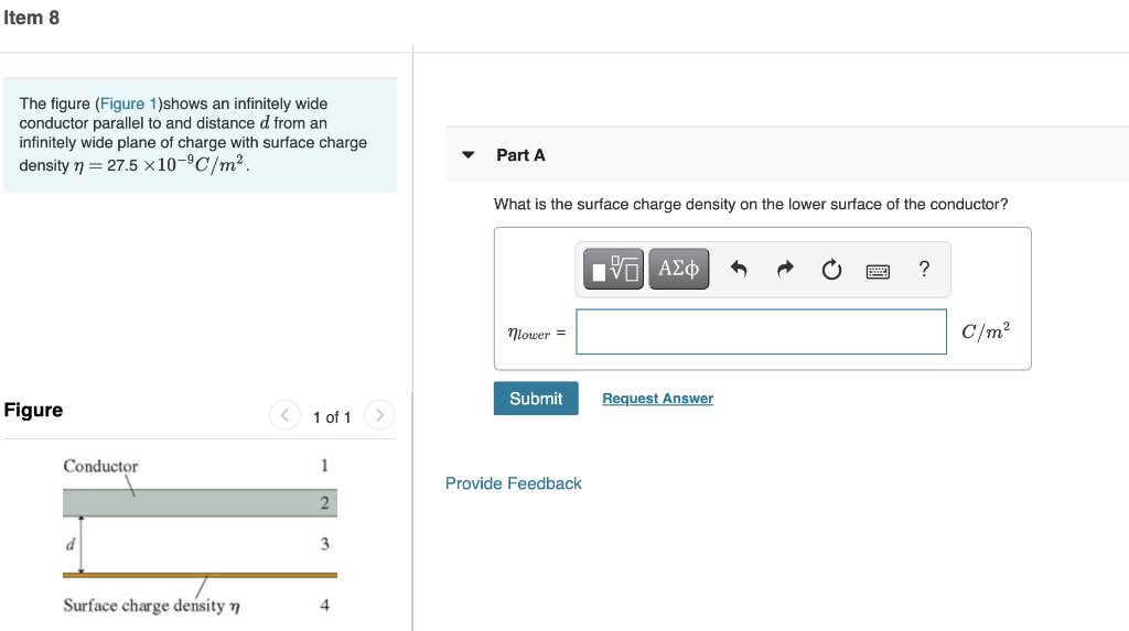 Solved Item 8 The figure (Figure 1) shows an infinitely wide | Chegg.com