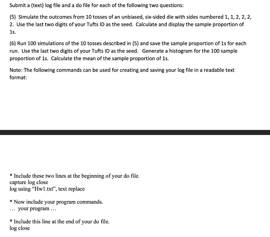Solved Submit A Text Log File And A Do File For Each Of 9972