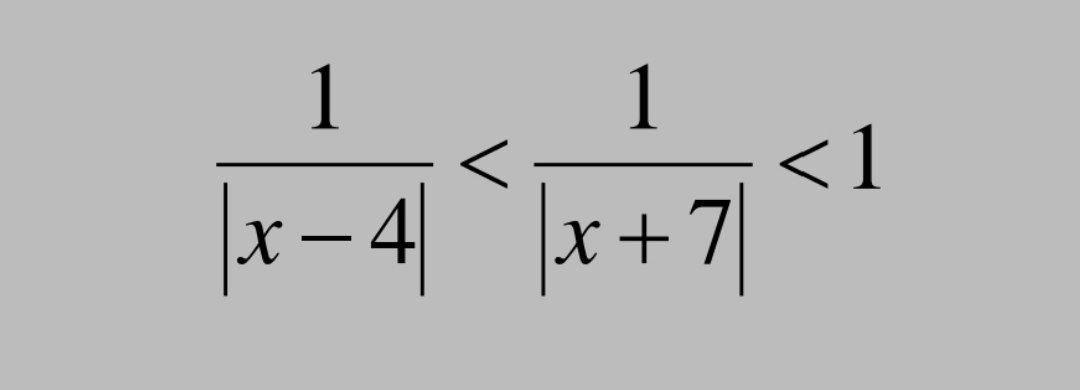 1 1 |x – 4 |x+7