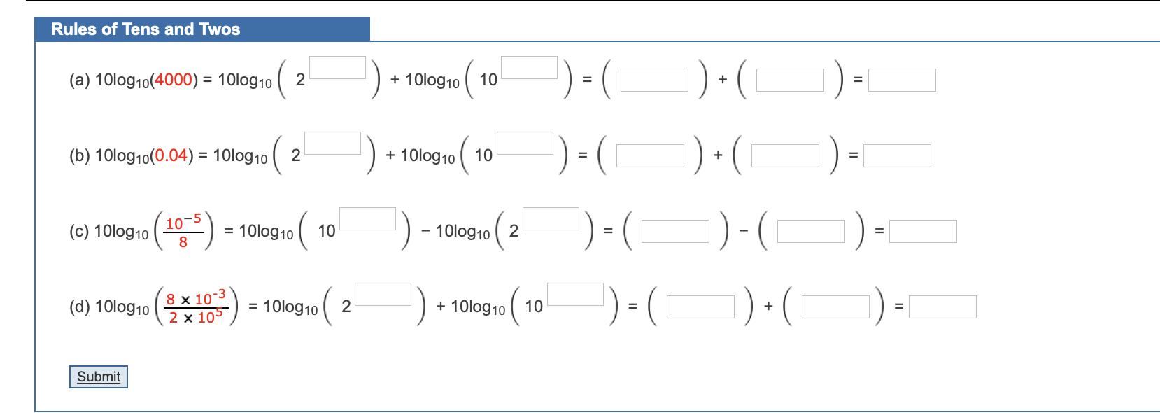 Solved Rules of Tens and Twos (a) | Chegg.com