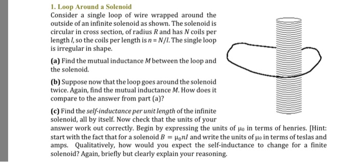 Solved 1. Loop Around a Solenoid Consider a single loop of | Chegg.com