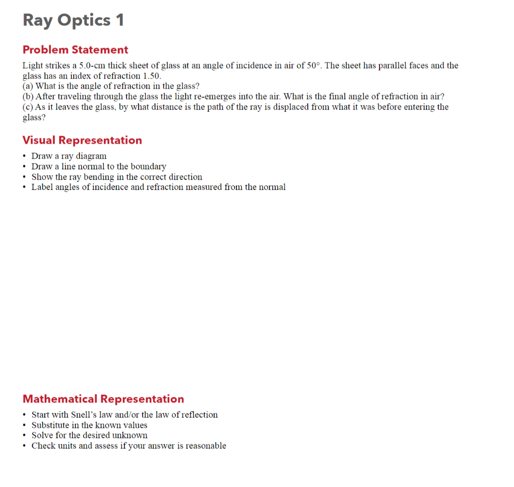 Solved Ray Optics 1 Problem Statement Light strikes a 5.0-cm | Chegg.com