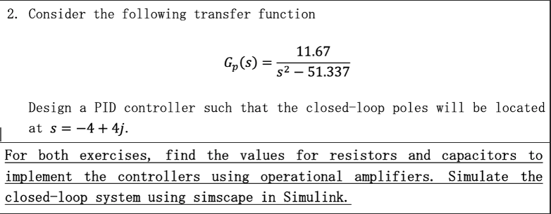 2 Consider The Following Transfer Function 