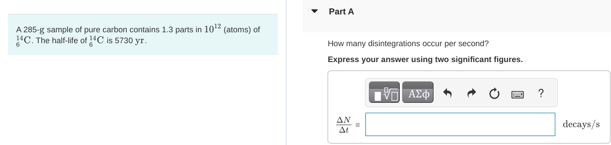 Solved A 285-g sample of pure carbon contains 1.3 parts in | Chegg.com