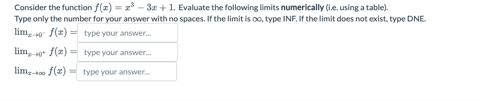 Solved Consider the function f(x)=x3-3x+1. ﻿Evaluate the | Chegg.com