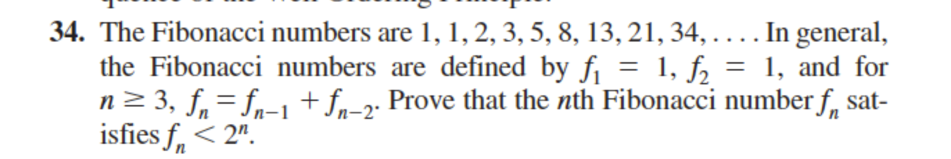The Fibonacci numbers are 1,1,2,3,5,8,13,21,34,dots. | Chegg.com