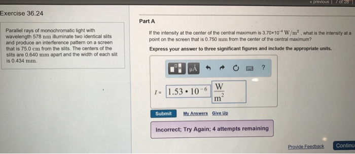 Solved what is the intensity at a point on the screen that | Chegg.com