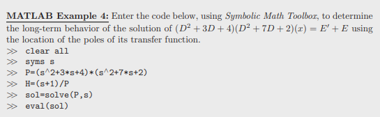 Solved MATLAB Example 4: Enter the code below, using | Chegg.com