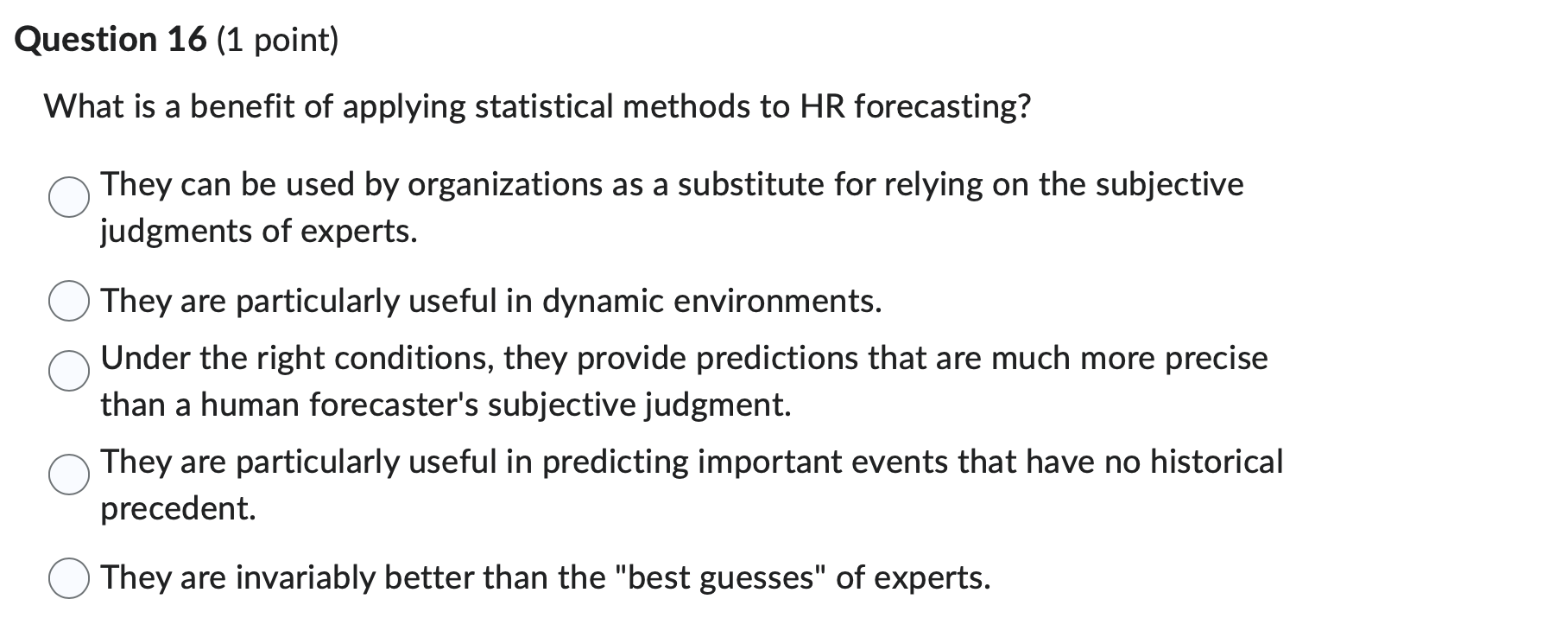 Solved What is a benefit of applying statistical methods to | Chegg.com