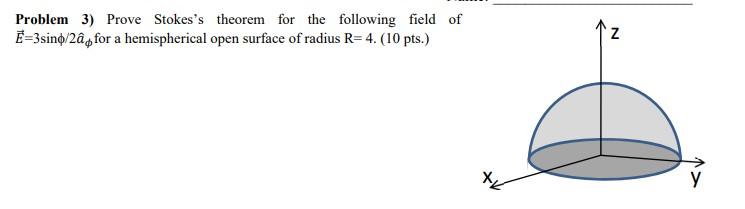 Solved Problem 3) Prove Stokes's theorem for the following | Chegg.com