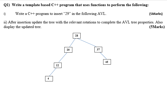 Solved QI) Write a template based CH program that uses | Chegg.com