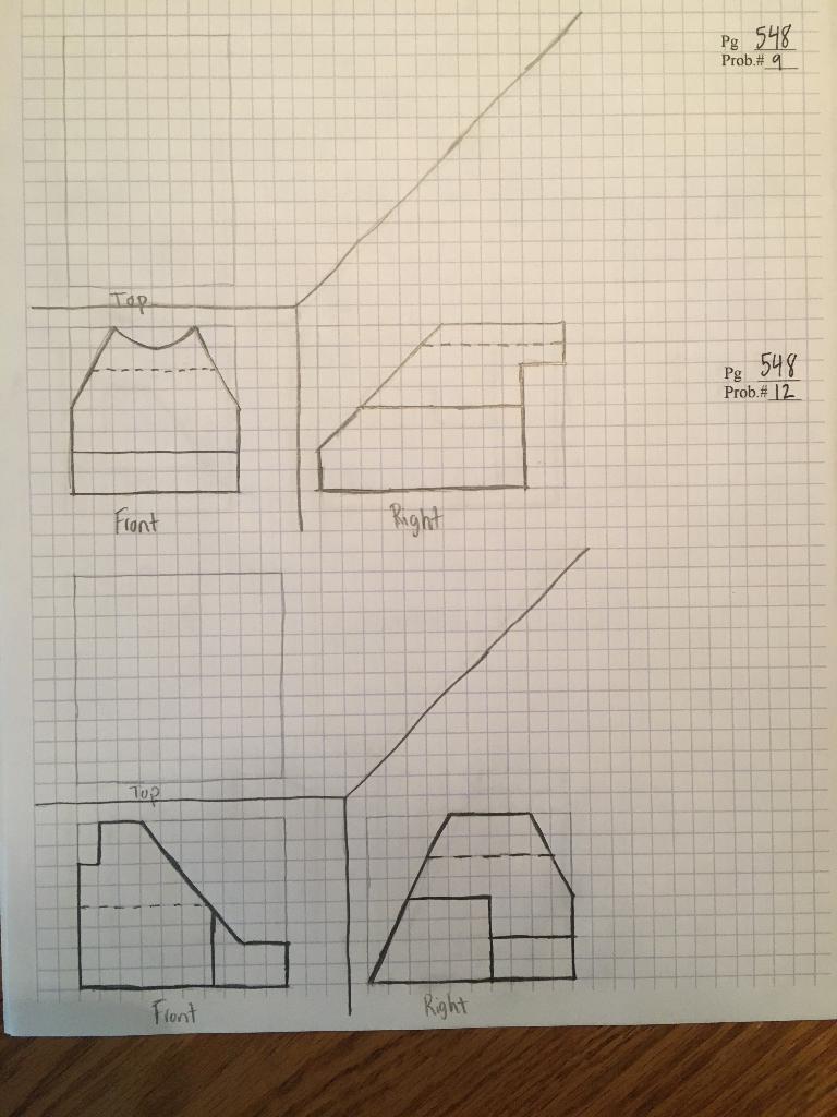 Solved Given the Front and Right side orthographic views, | Chegg.com