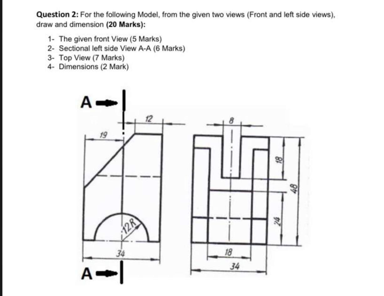 Solved Question 2: For the following Model, from the given | Chegg.com