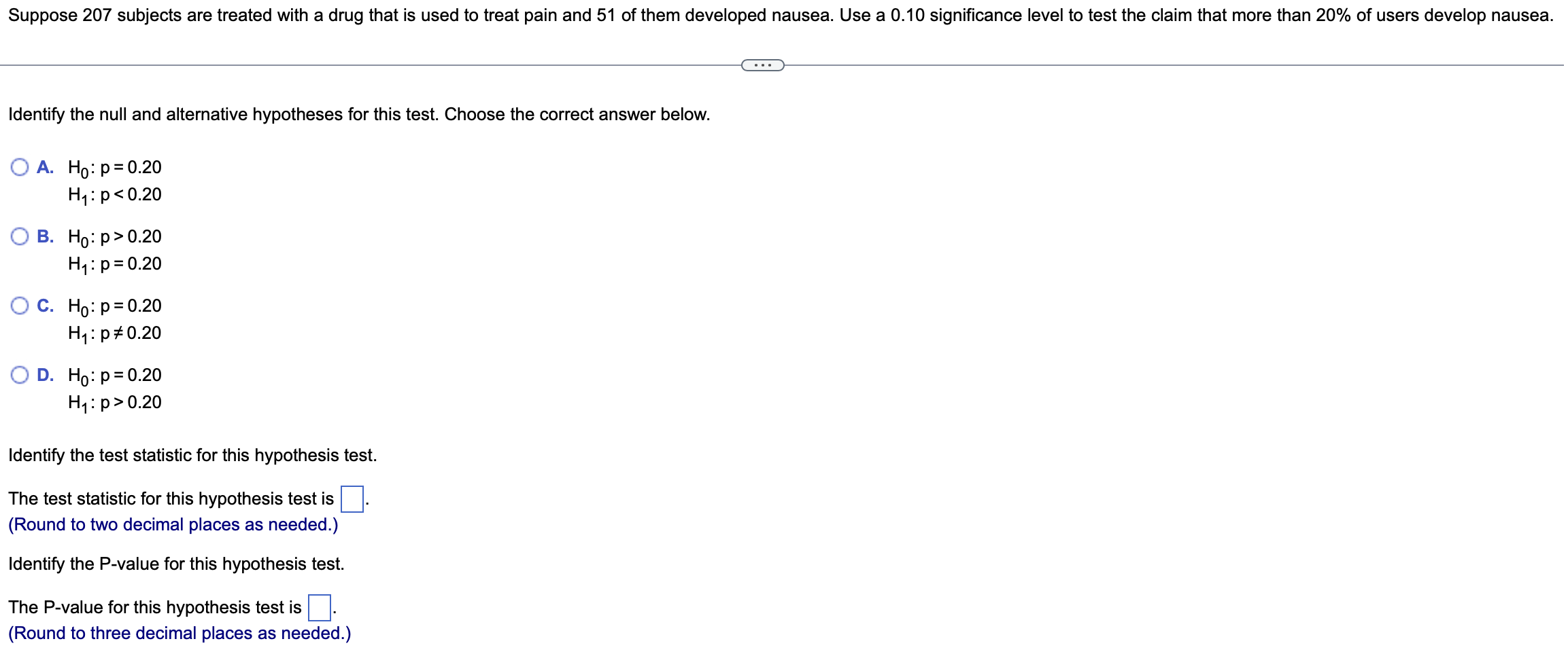 Solved Suppose 207 subjects are treated with a drug that is | Chegg.com