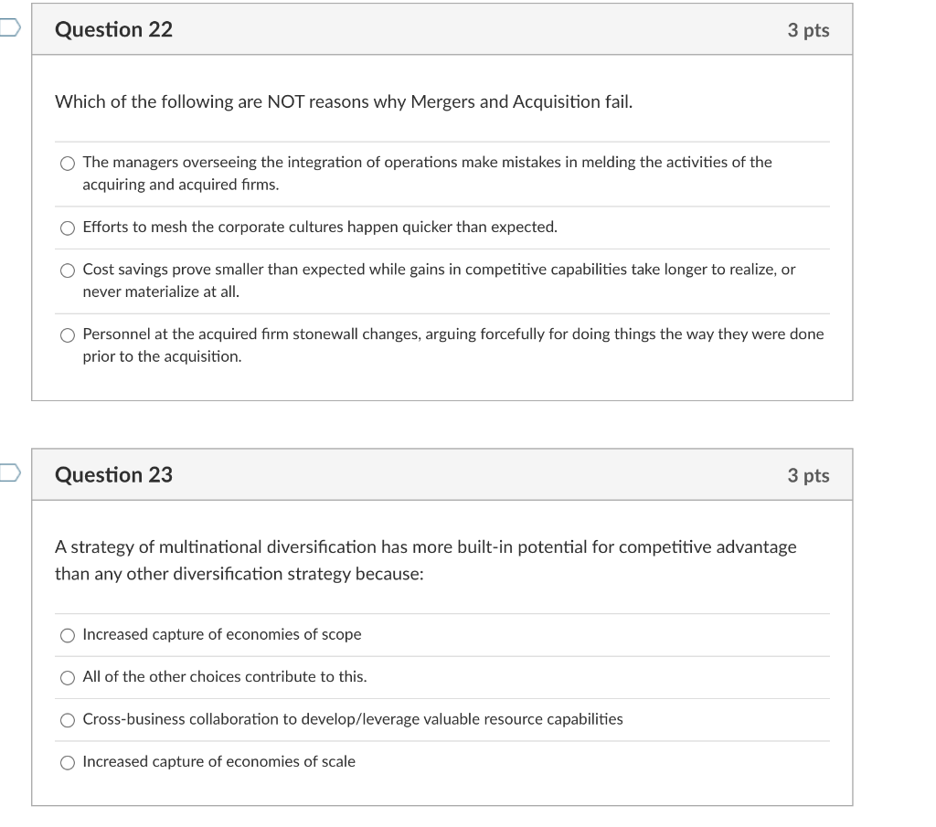Solved Which of the following are NOT reasons why Mergers | Chegg.com