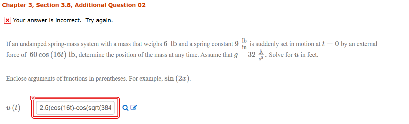 Solved Chapter 3, Section 3.8, Additional Question 02 x Your | Chegg.com