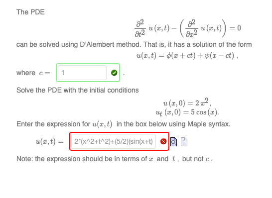 Solved The PDE ∂t2∂2u(x,t)−(∂x2∂2u(x,t))=0 can be solved | Chegg.com