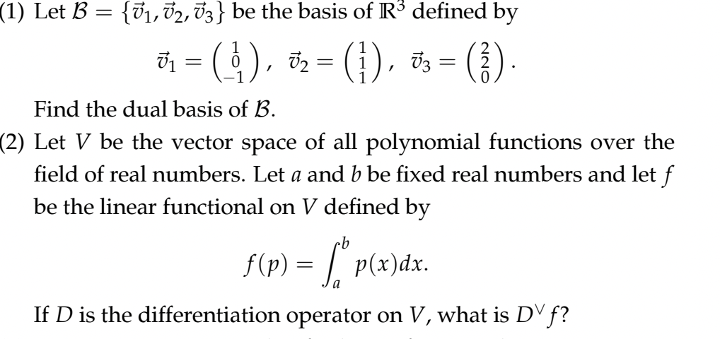 Solved 1) Let B={v1,v2,v3} be the basis of R3 defined by | Chegg.com