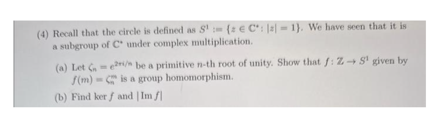 Solved (4) Recall that the circle is defined as | Chegg.com