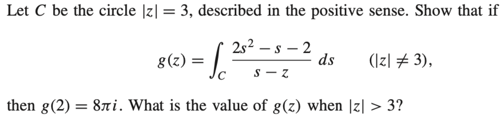 Solved Let C be the circle ∣z∣=3, described in the positive | Chegg.com