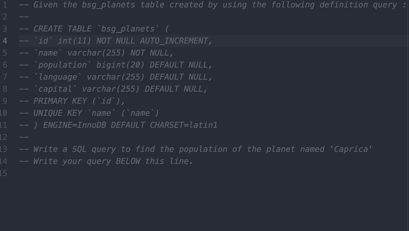 Solved 1 Write A Sql Query To Find The Population Of The 