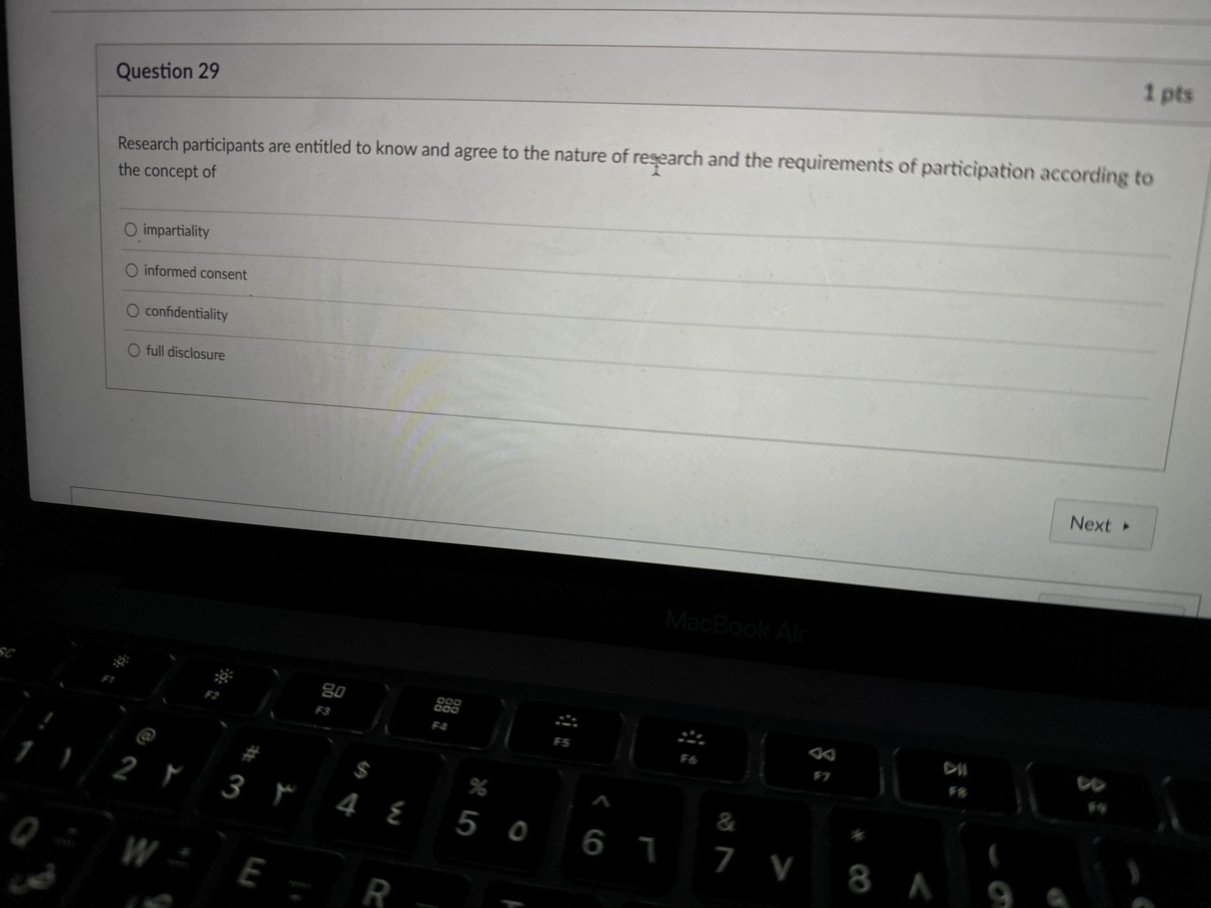 Solved Question 29Research participants are entitled to know | Chegg.com