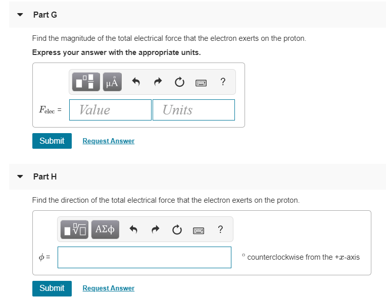 Solved Part A An electron and a proton are each moving at | Chegg.com