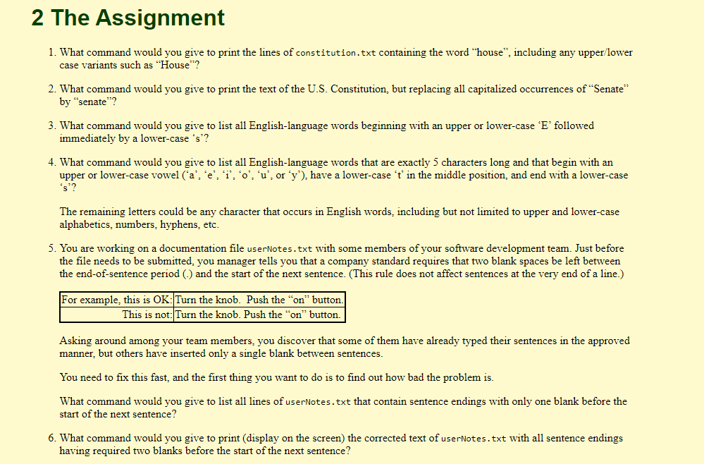 Solved 1 General Instructions For this assignment, you will | Chegg.com
