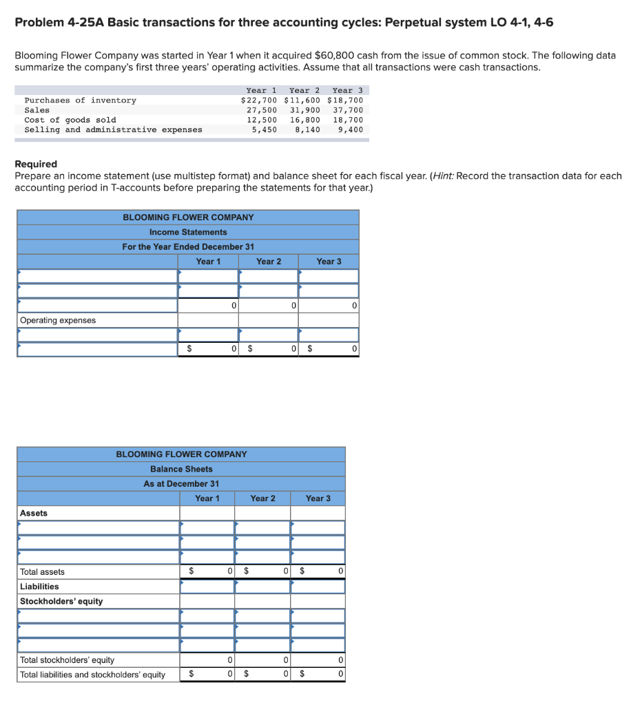 Solved Problem 4-25A Basic transactions for three accounting | Chegg.com