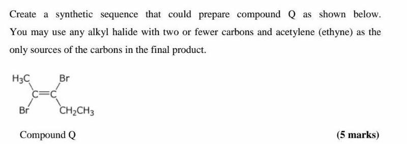 Solved Create a synthetic sequence that could prepare | Chegg.com